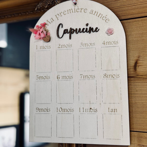 Panneau photo "Ma première année" – Atelier M